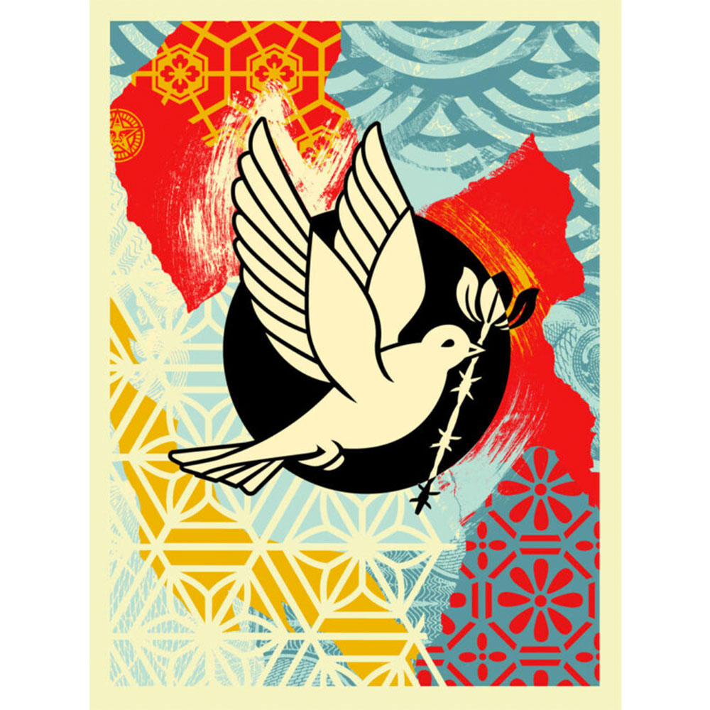 Barb Wire Dove Collage – StolenSpace