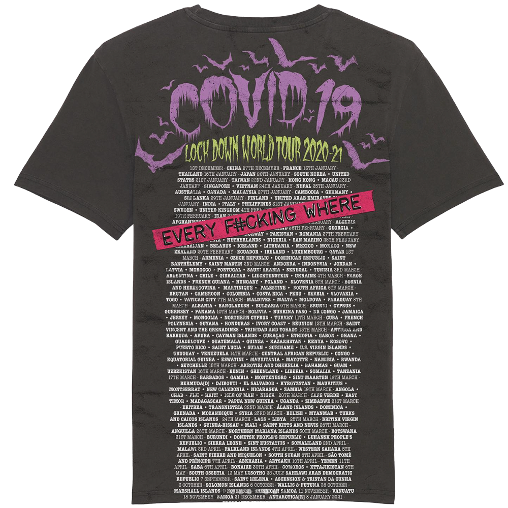 D*FACE 'LOCKDOWN WORLD TOUR' T-SHIRT (MULTIPLE COLOURS AVAILABLE ...